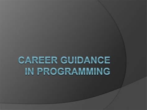 Image result for Career Guidance Computer Programming