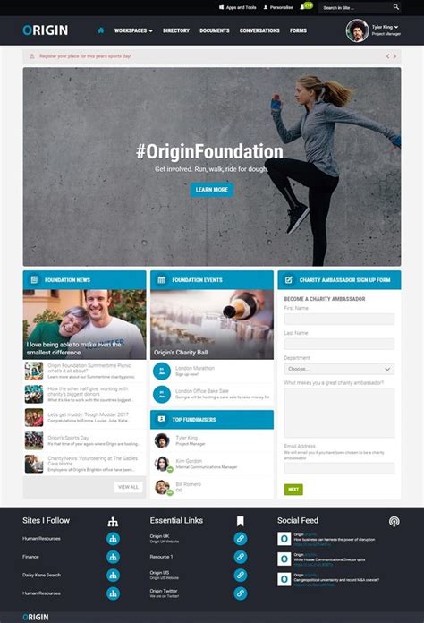 Image result for Intranet Page Design