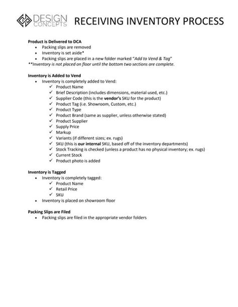 Image result for Receiving Inventory Process