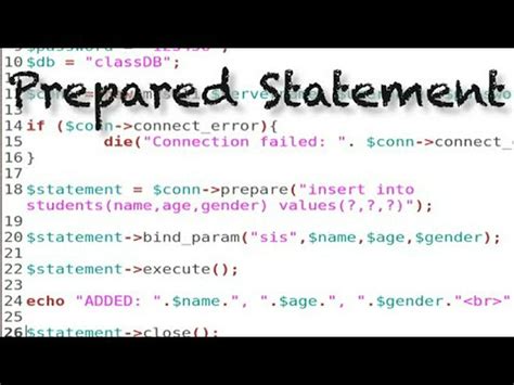 Image result for PHP MySQL Prepared Statements Update