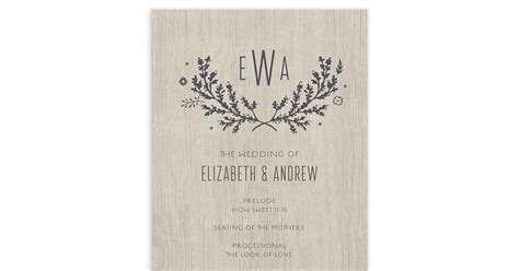 Image result for Rustic Wedding Programs