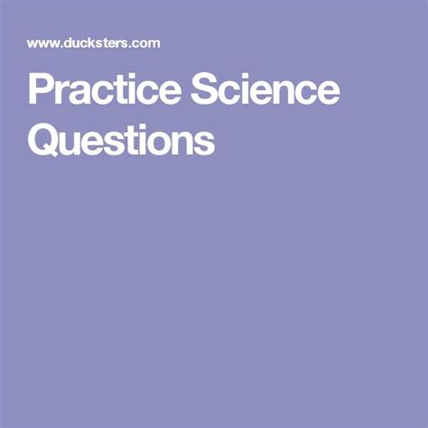 Image result for Sample Science Questions