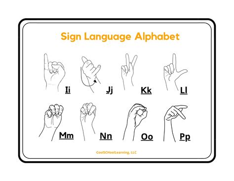 Sign Language ABC, ASL Printable, Sign Language Letters, ASL Learning ...