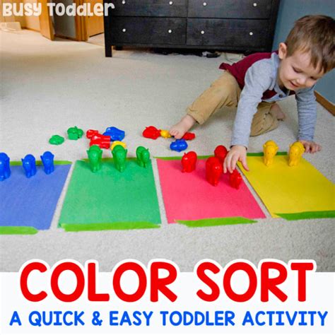 Color Sorting Activity for Toddlers - Busy Toddler