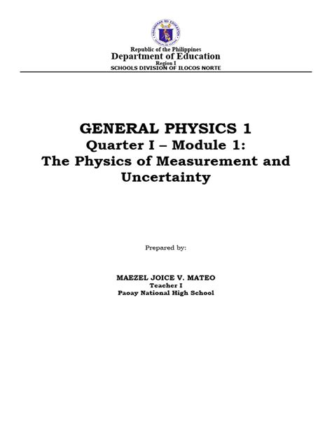 Image result for General Physics 1 Module 1 Grade 12