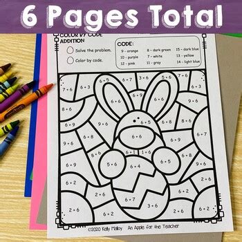 Image result for Easter Addition Color by Number