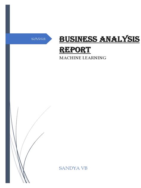 Image result for Machine Learning Report Template