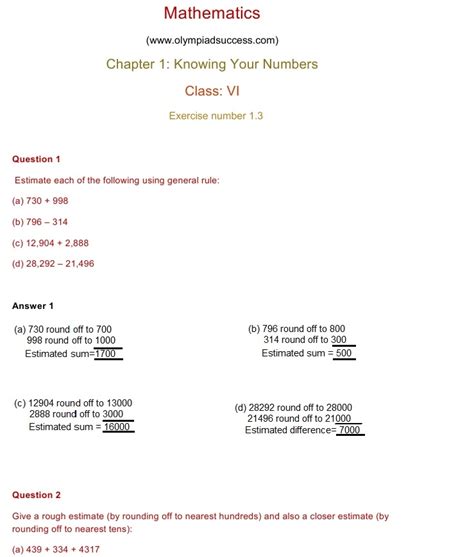 Image result for Class 6 Mathematics Exercise 1.5