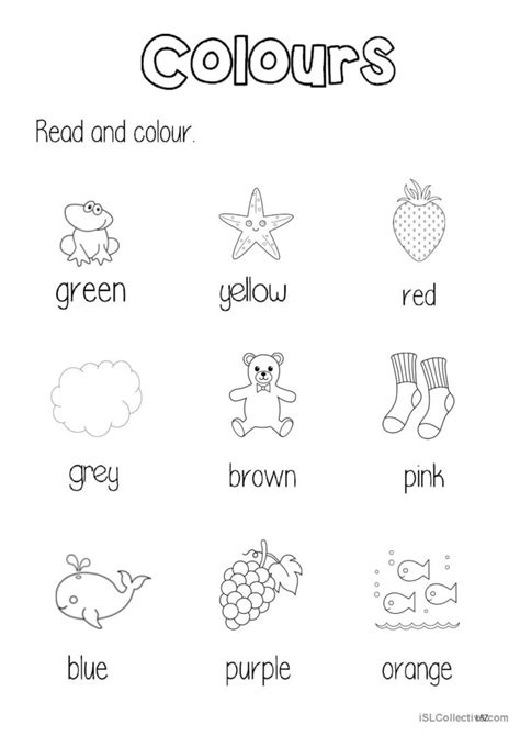 Image result for Colours Worksheet