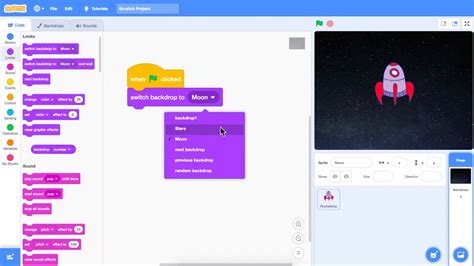 Image result for Scratch Change of Backdrop