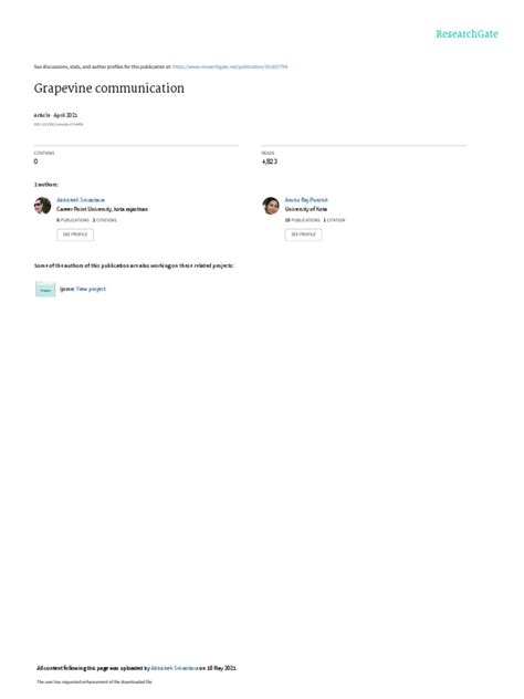 Image result for Grapevine Communication PDF