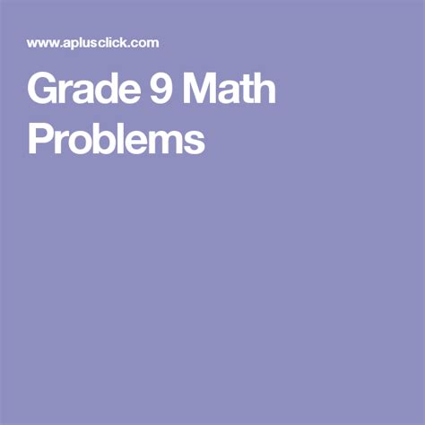 Image result for Grade 9 Math Problems