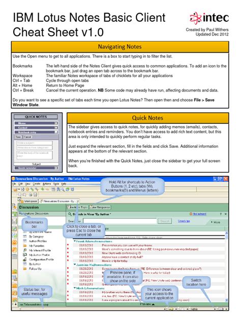 Lotus-Notes-Basic-Cheatsheet | PDF | Database Index | Software