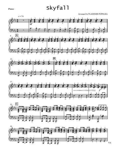 Image result for Skyfall Piano Tutorial Easy