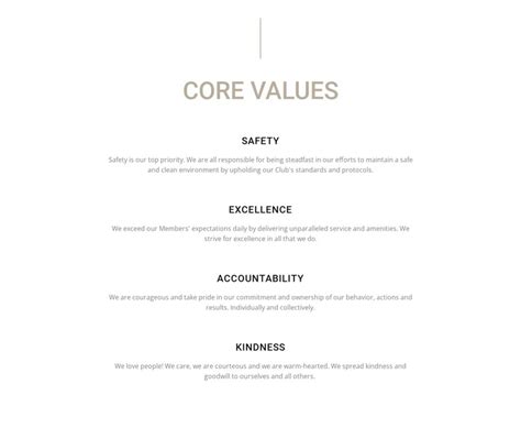 Image result for Core Values Template