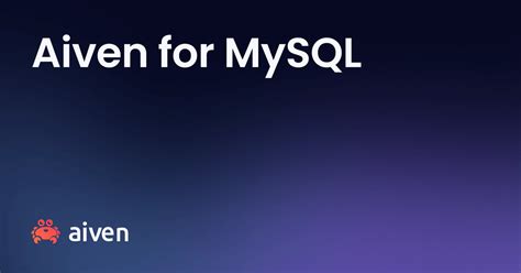Image result for Aiven MySQL Database