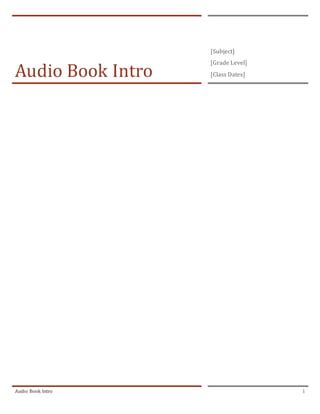 Image result for Audio Introductions For
