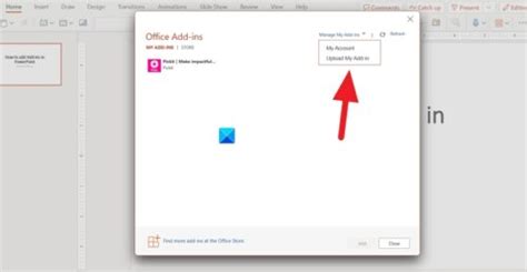 Image result for How to Find Add-Ins PowerPoint