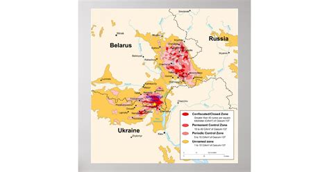 Chernobyl Radiation Map from CIA Handbook Poster | Zazzle