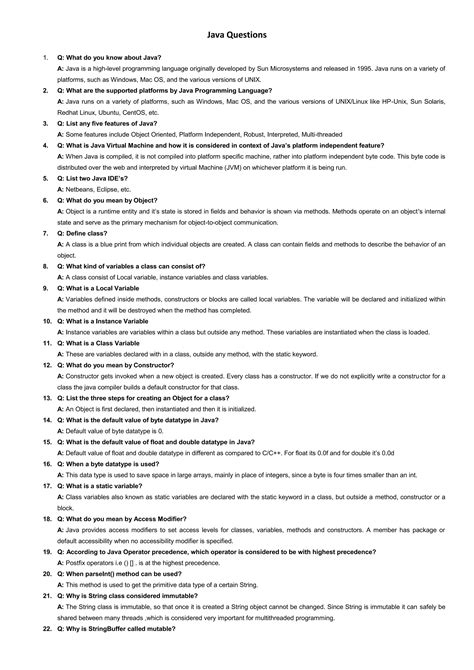 Image result for Java Viva Questions