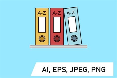 Colorful File Folders Graphic by tempurrastudio · Creative Fabrica