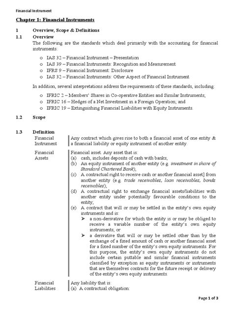 Image result for Financial Instruments Written Notes