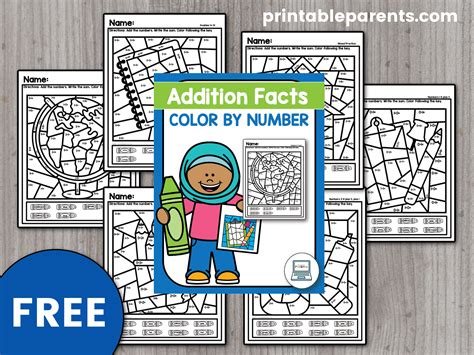 Image result for Printable Color by Number Addition Worksheets