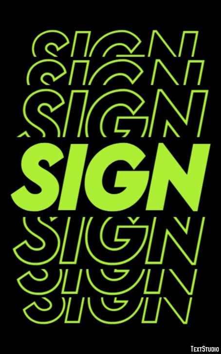 Image result for Sign Text Design