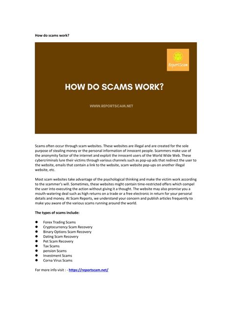 Image result for How Does Scamming Work