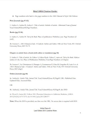 Image result for AMA Format Reference Page