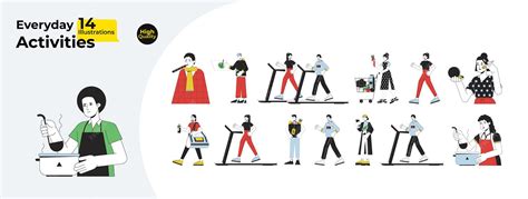 Image result for Daily Routine Line Drawing