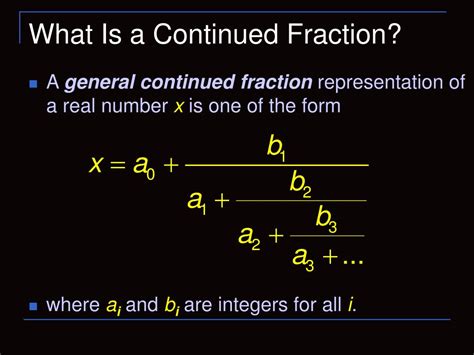 Image result for Continued Fractions Algorithm