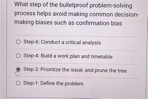 Image result for Bulletproof Problem Solving Logic Tree