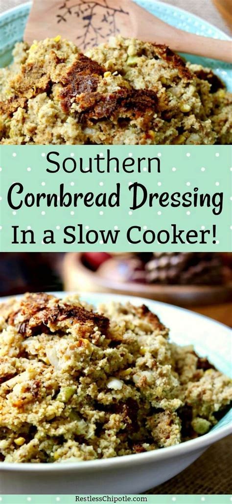 Image result for Slow Cooker Cornbread Dressing