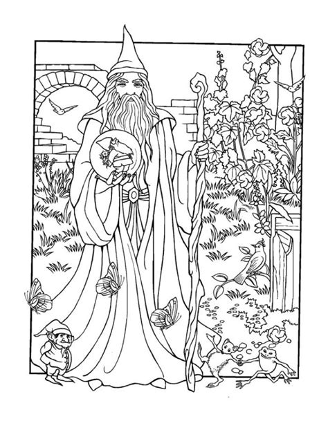 Image result for Wizard Coloring Pages