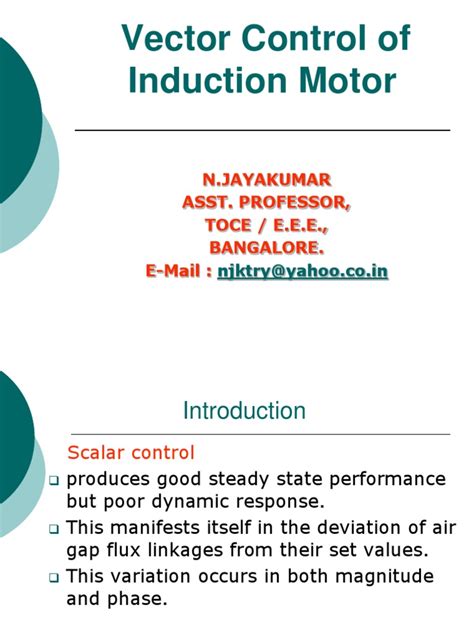 Vector | PDF | Control Theory | Electric Motor