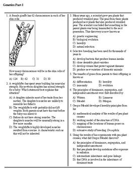 Image result for Genetics Multiple Choice Questions