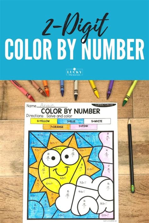 2-Digit Addition & Subtraction Color By Number Bundle - Lucky Little ...