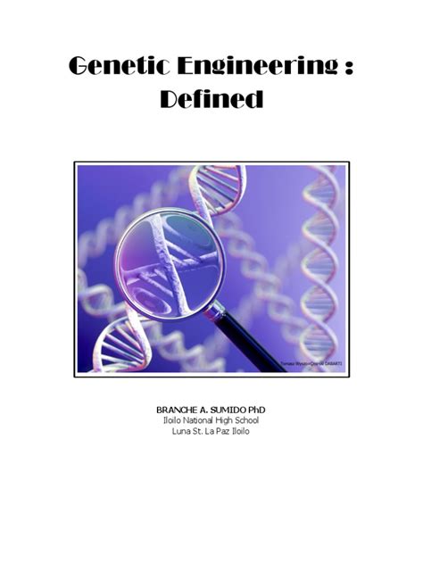 Image result for Genetic Engineering Lecture Notes PDF