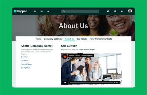Intranet Homepage Template | Happeo