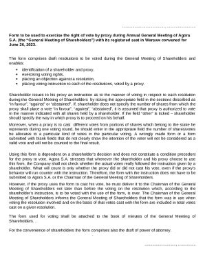 Image result for Proxy Vote Example