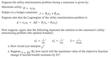 Image result for Utility maximization problem Utility Maximization Applications