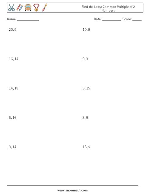 Image result for How to Find Least Common Multiple of Two Numbers