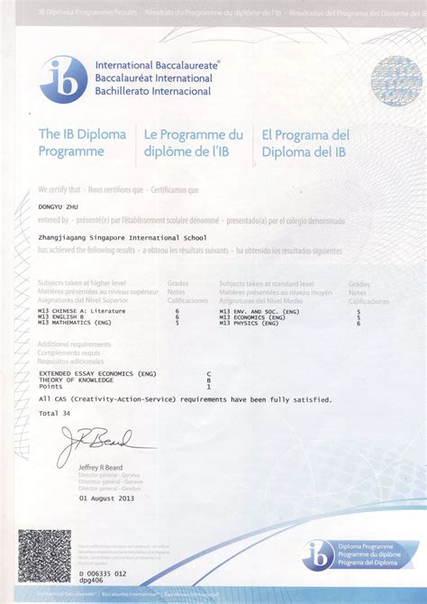 Image result for IB Transcript