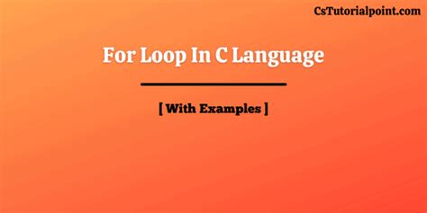 Image result for C for Loop Examples