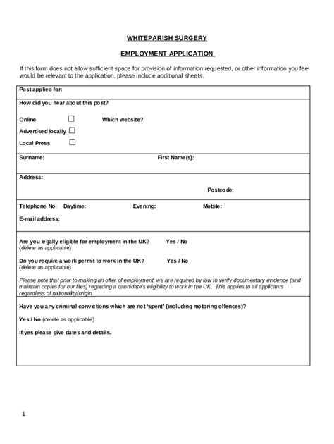 Image result for Example Completed Job Application