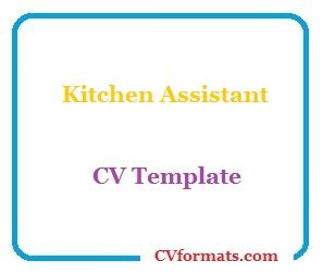 Image result for Kitchen Assistant CV PDF