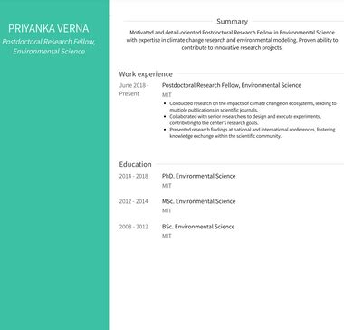 Image result for Academic CV Format PDF
