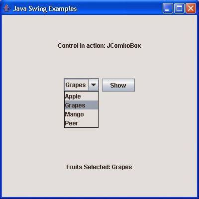 Image result for Combo Box in Java