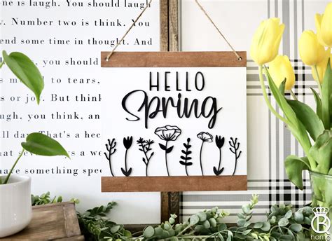 Image result for Hello Spring Wood Sign